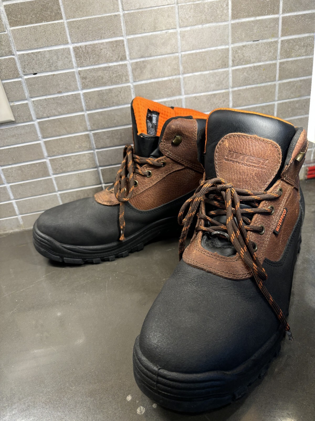 HYTEST KNOX Steel Toe Work Boot " Black/Brown Men's 1… - Gem