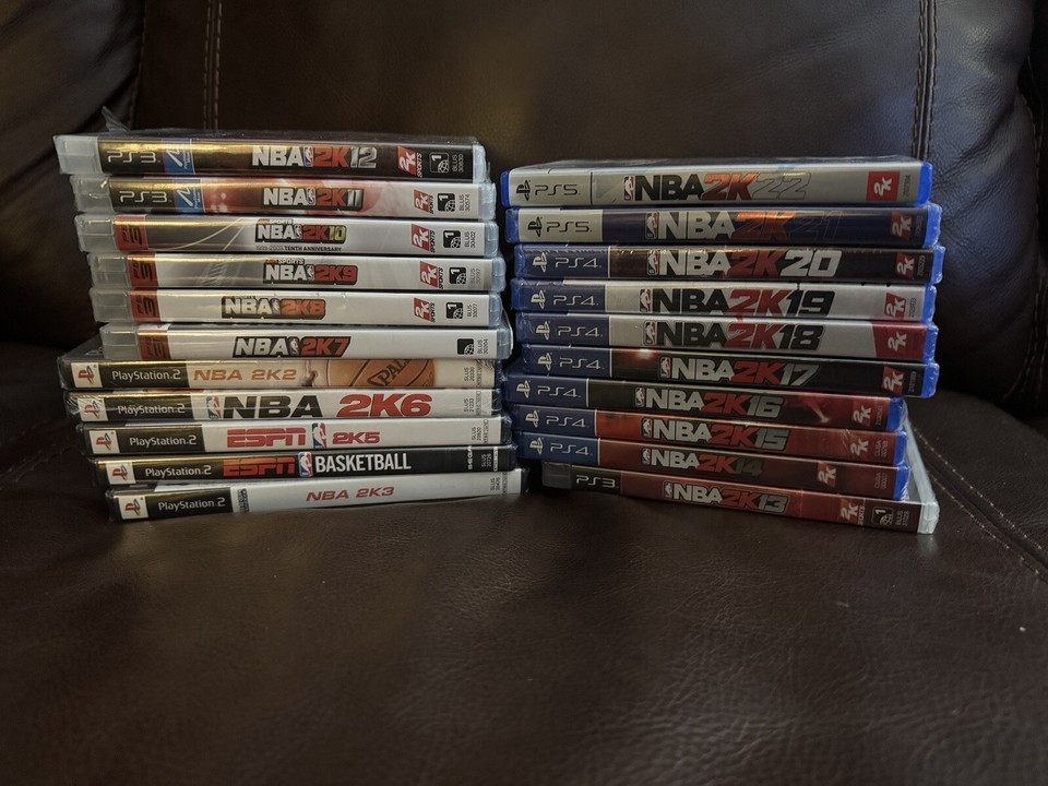 NBA 2K - NBA LIVE game collection lot playstation, New PS2, PS3, PS4 ...