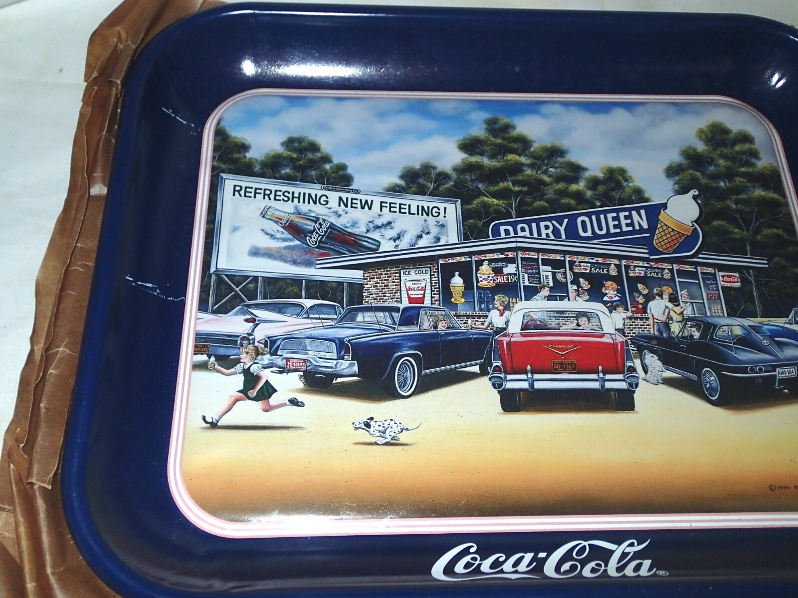 VINTAGE U.S.A. DAIRY QUEEN ICE CREAM COCA COLA SODA ART ADVERTISING ...