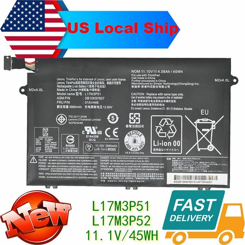 Genuine L17M3P51 L17C3P51 01AV448 Battery for Lenovo E480 E580 R480 ...