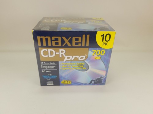 Maxell CDR Media 24x 700MB 80min CD~R Pro 700 (10~Pack) P:E | eBay