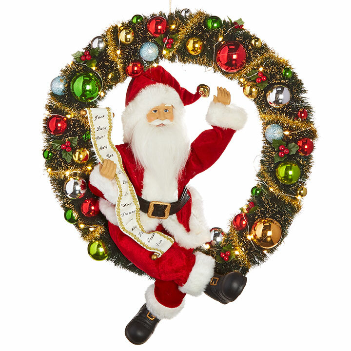 Battery Operated Lighted Wreath Get Decorated Fir Artificial Christmas