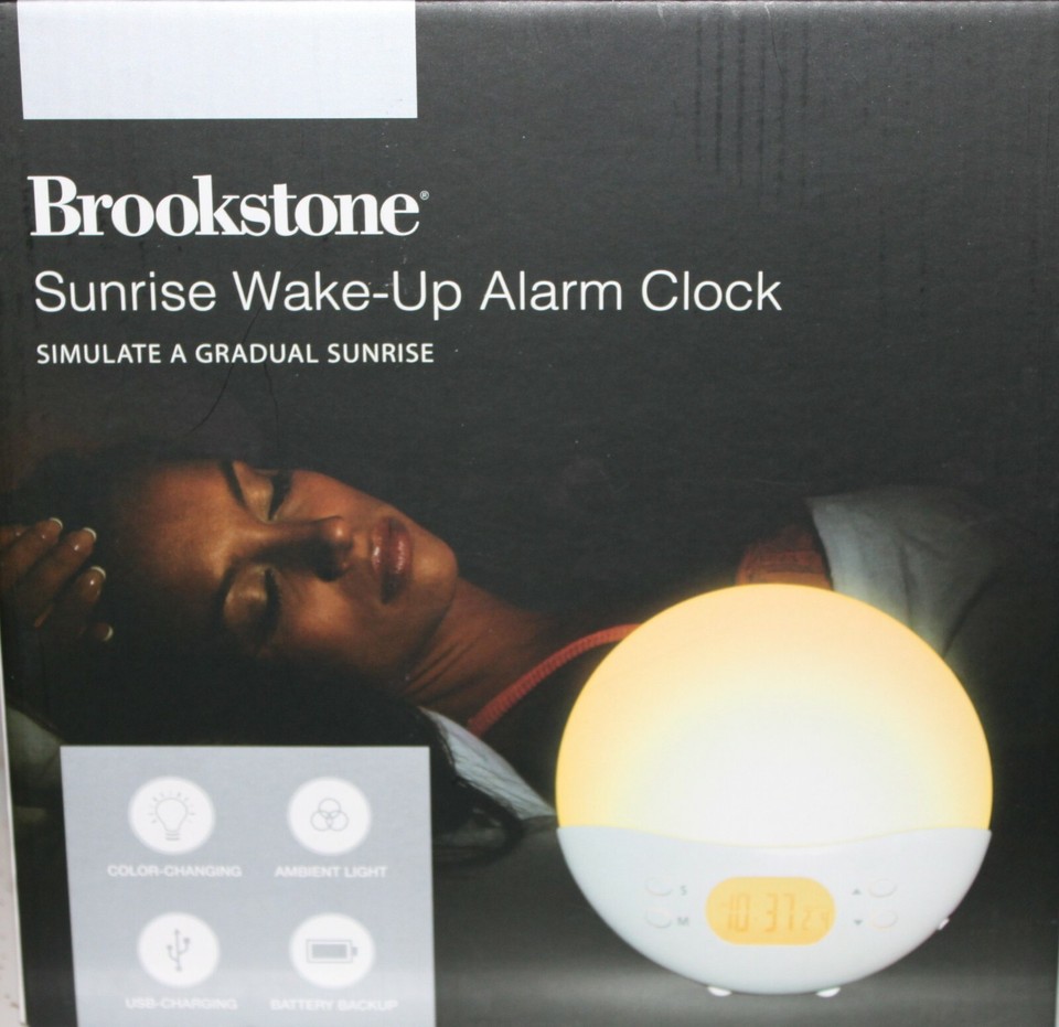 Brookstone Sunrise Wake Up Alarm Clock | eBay