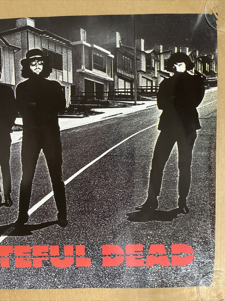 vintage poster Grateful Dead group shot black and white music ...