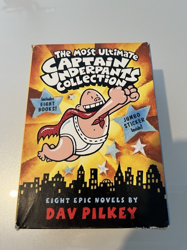 Dav Pilkey Captain Underpants Most Ultimate Collection Box Set Blue Sky ...