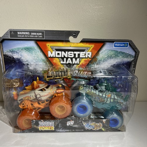 2022 Monster Jam Earth vs Surf 2-Pack Horse Power vs Aqua Stallion ...