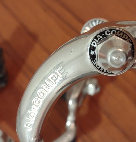 Dia-Compe Bike Cycling Brake Side Pull 500 Calipers Pair Silver New NOS ...