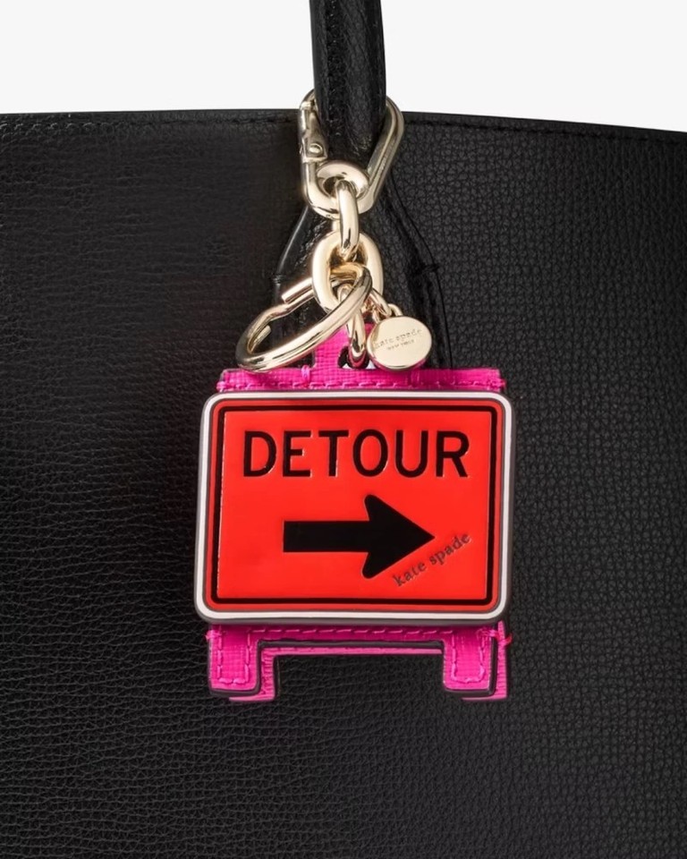 NWT Kate Spade DETOUR Sign Key Fob Chain Keychain Bag Charm | eBay