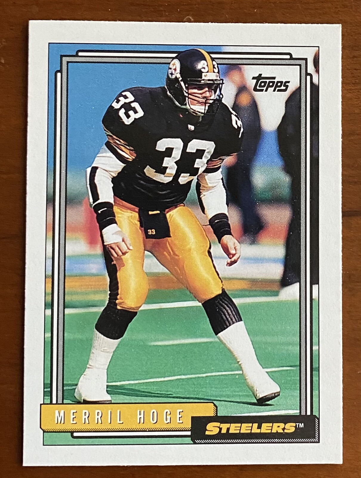 1992 Topps Football High Series MERRIL HOGE #757 Steelers | eBay
