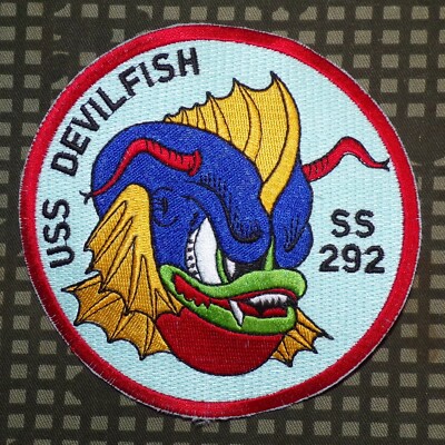 US Navy USS Devilfish SS 292 Submarine Embroidered Full Color Patch | eBay