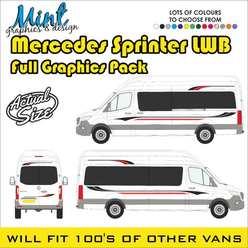 LWB MERCEDES SPRINTER Motorhome Camper Decals Stickers Van Graphics NO ...