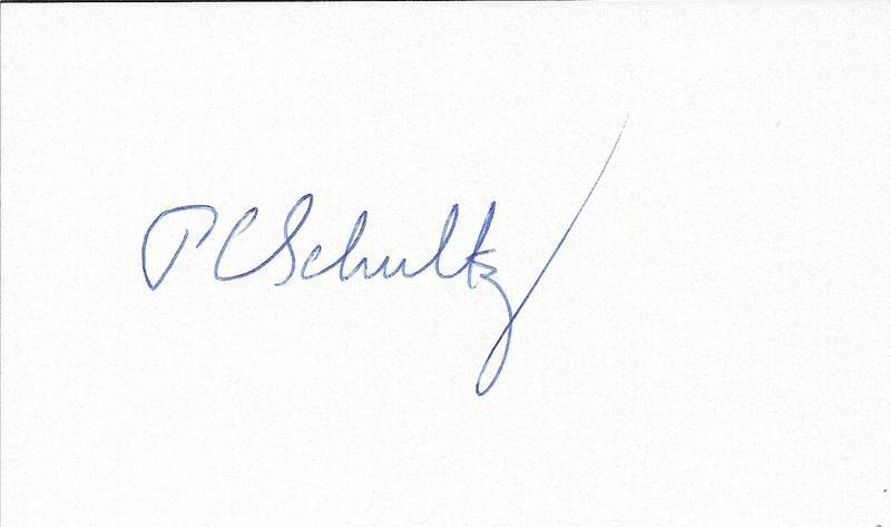 Peter Schultz Signed 3x5 Index Card Inventor Optical Fiber | eBay