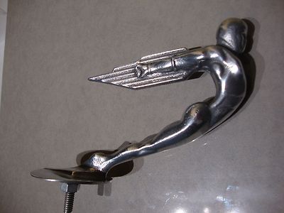 Rocket Man Mascot bonnet hood ornament art deco Rocketeer aluminium ...