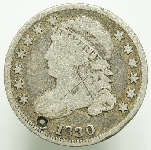 1830 Type 2 Small Dentils Capped Bust Dime | eBay