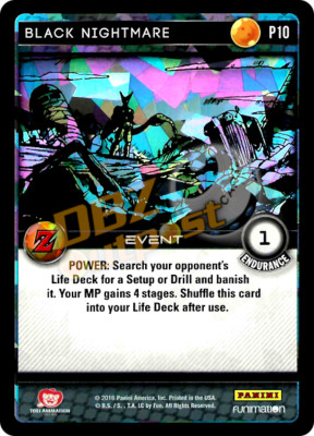 Dragon Ball Z DBZ TCG Panini Promo P10 Black Nightmare Foil (Awakening ...