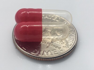 Red and Clear Size 4 Empty Gelatin Capsules also known as Gelcaps | eBay