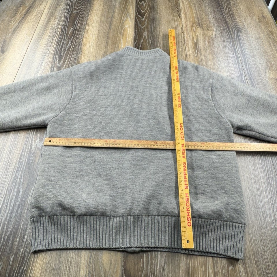Vintage Orvis Foul Weather Wool Sweater Mens L Gray Shooting Zip Up ...