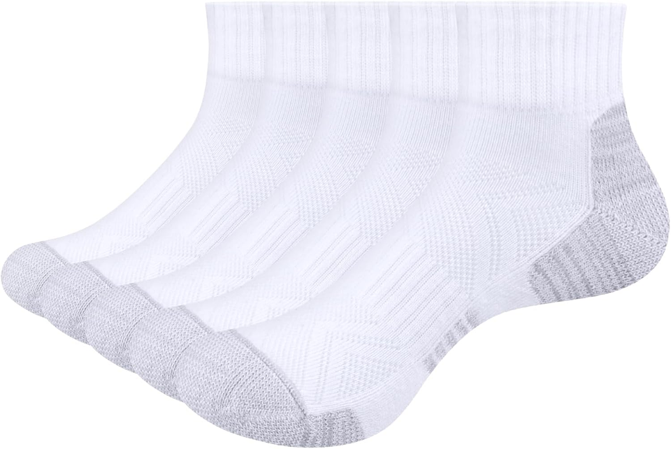 Womens Ankle Cushioned Gym Golf Tennis Athletic Sports Socks Moisture ...