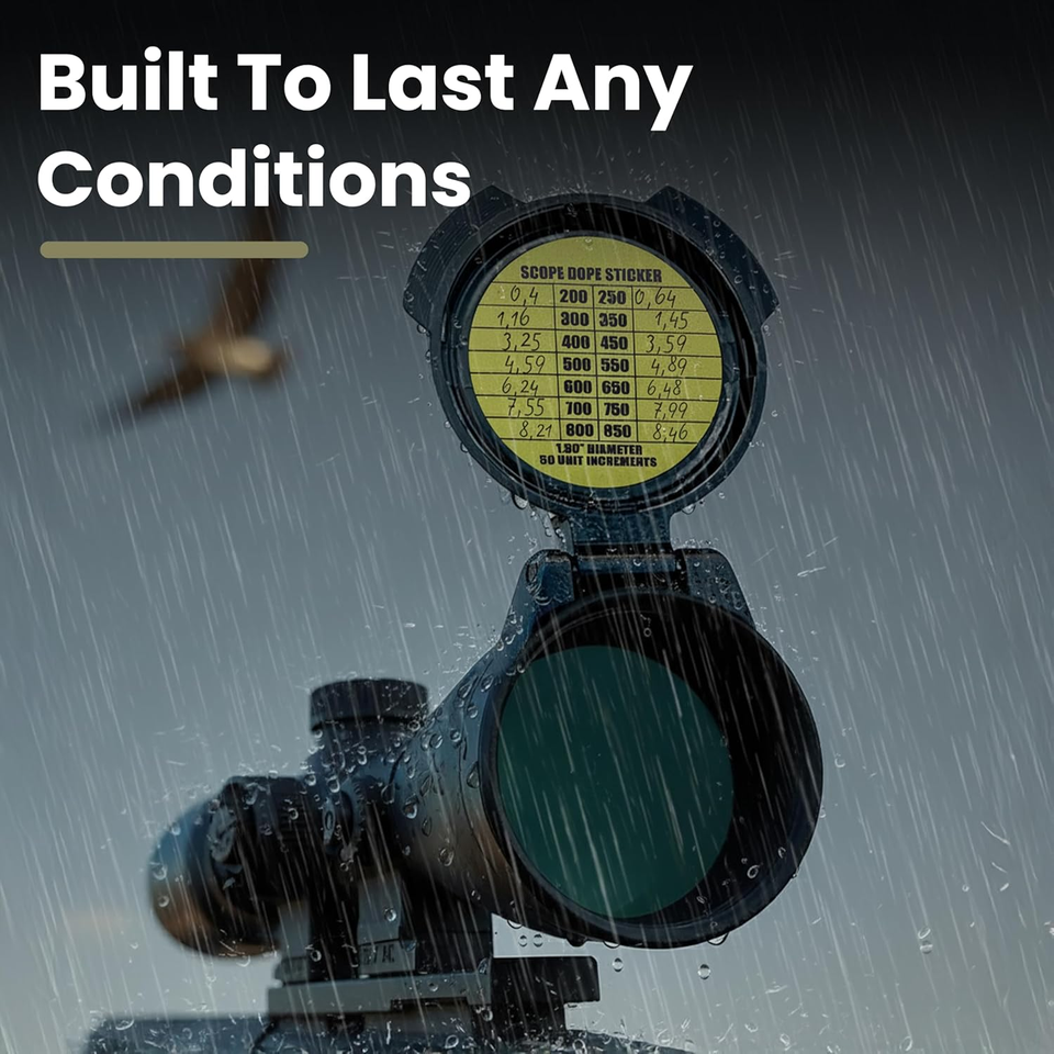 7 Pack Scope DOPE Sticker for Long-Range Shooting- Rifle Scope Sticker ...