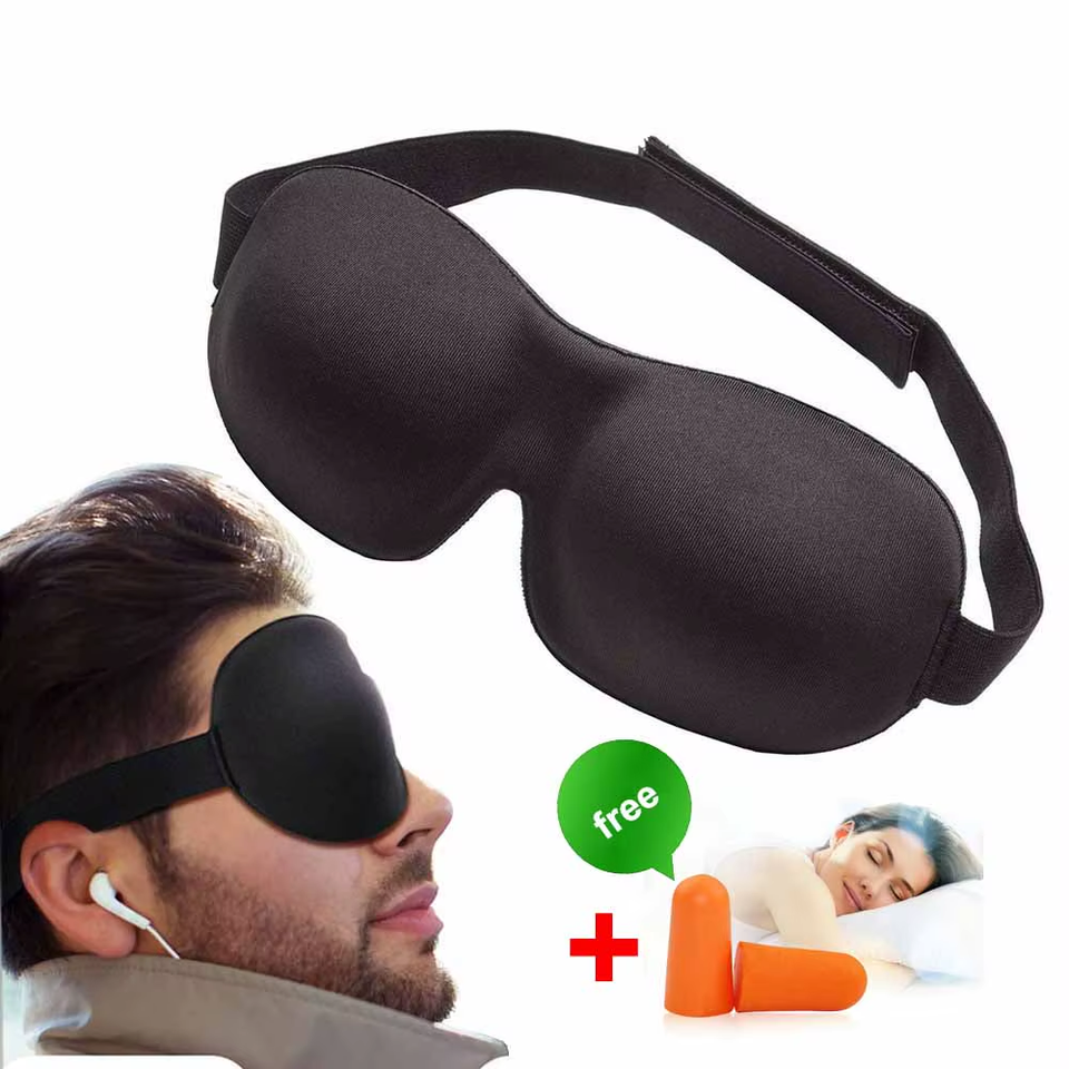 1Pcs 3D Sleep Mask, Eye Face Mask for Sleeping, Breathable Cotton ...