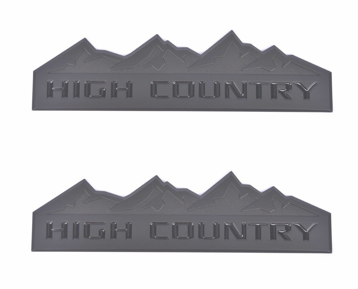 2X New HIGH COUNTRY Emblem,for Badge door tailgate 3D Nameplate matte ...
