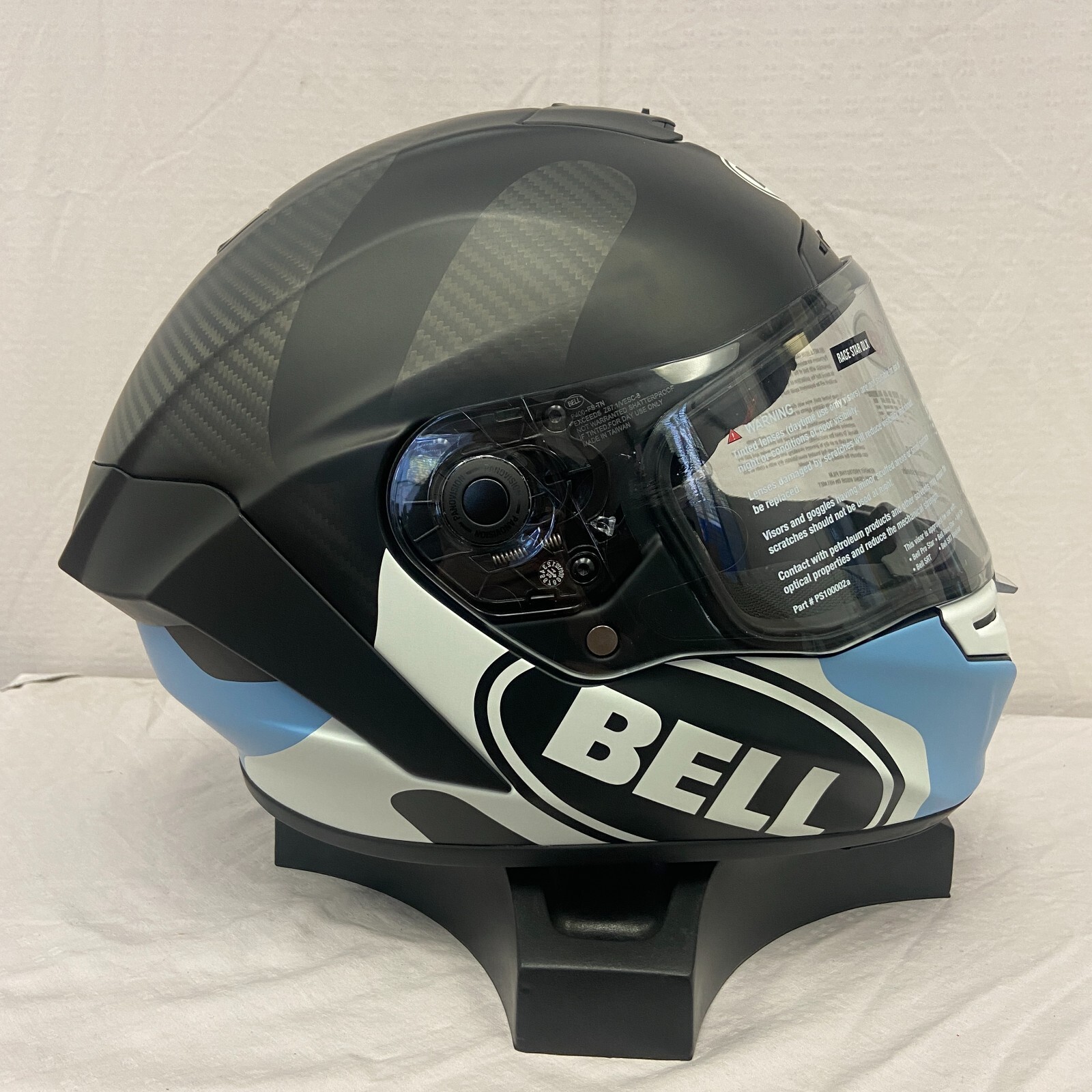 Bell Race Star Flex DLX Street Motorcycle Helmet Carbon Black/White ...