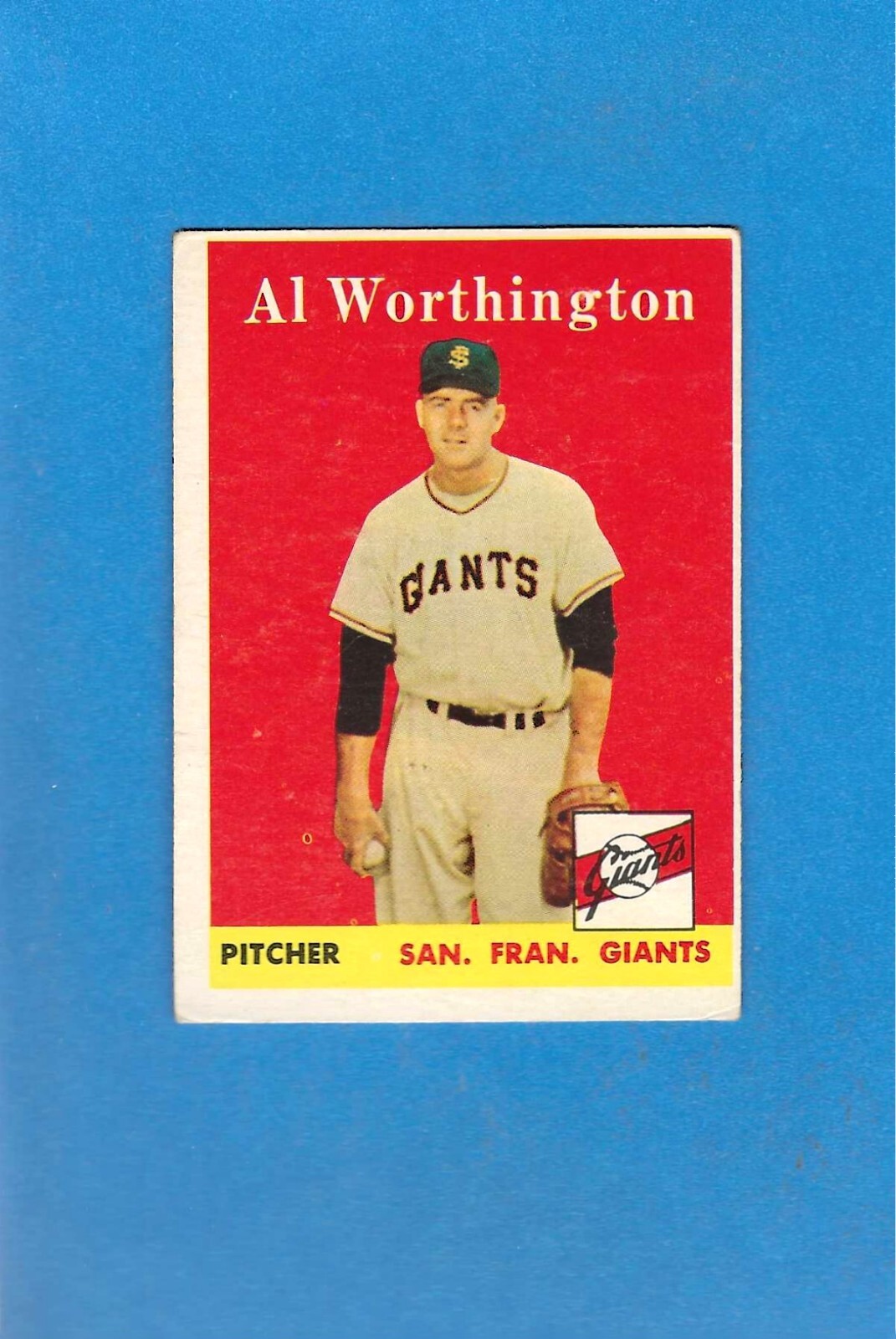 1958 Topps #427 Al Worthington Giants EX Crease-Free | eBay