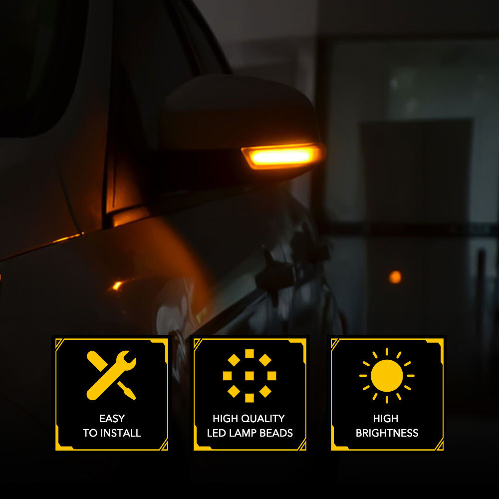 Sequential LED Side Mirror Signal Turn Light for Ford Focus Kuga Escape ...