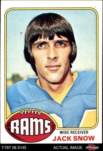1976 Topps #401 Jack Snow Rams Notre Dame 5 - EX | eBay