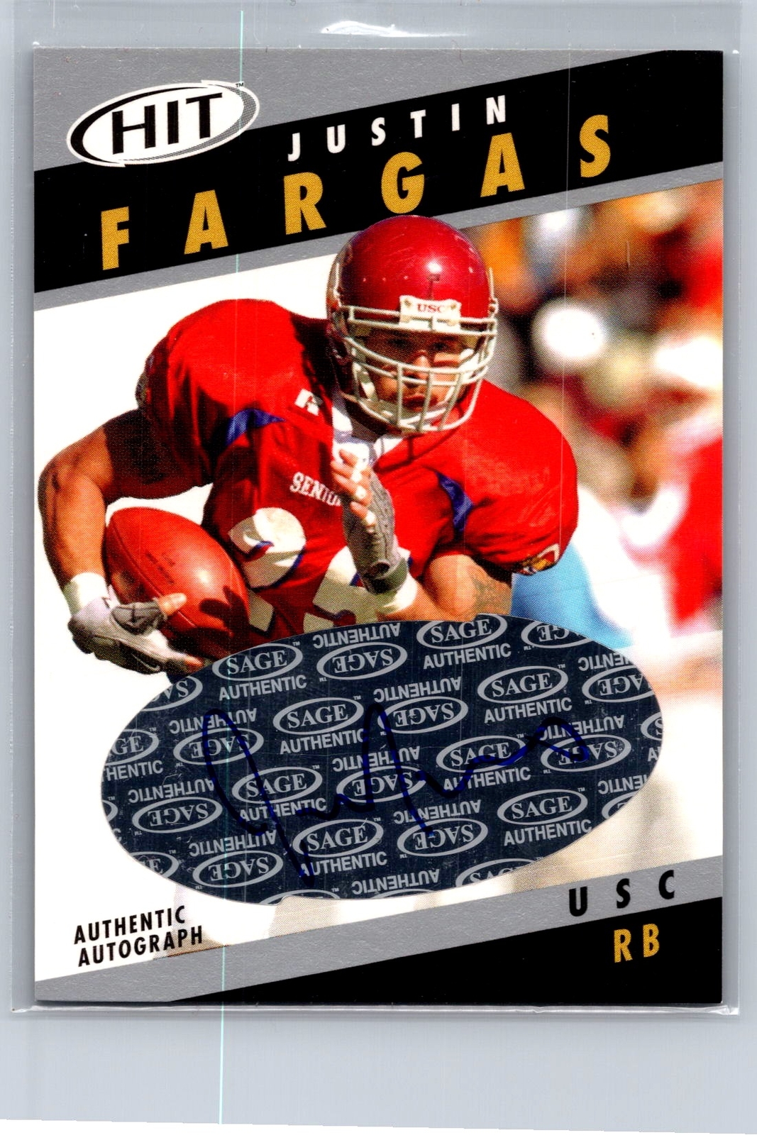 2003 SAGE HIT #A25 Justin Fargas Autographs Silver | eBay