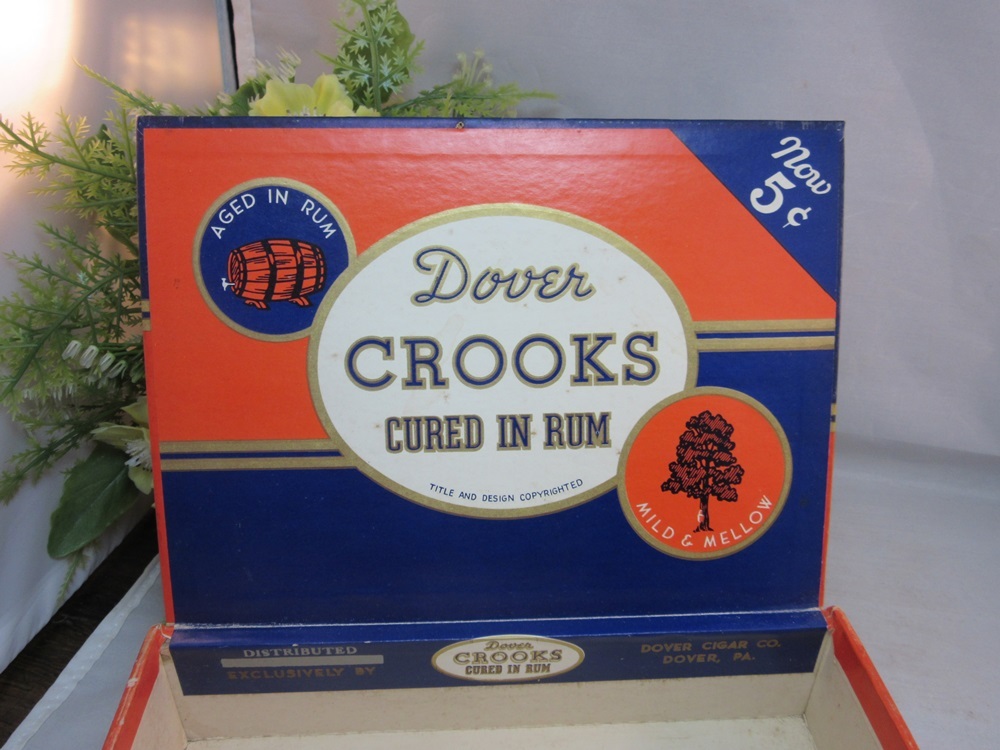 Dover CROOKS Cured in Rum Cigar box. Dover, PA | eBay
