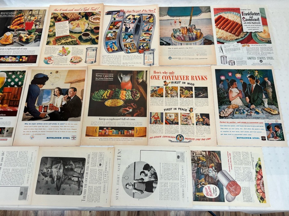 Can Manufacturers 20 Magazine Print Ads 1935 - 1990 Collection | eBay