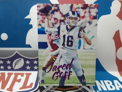 🏈2020 Panini Luminance Pink 10/10 Jared Goff #58 | eBay