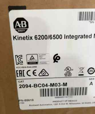 New Allen Bradley 2094-BC04-M03-M /A Kinetix 6200/6500 Integrated Axis ...