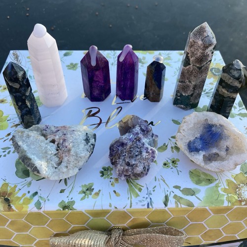 Natural Crystal Clearance Bundle Towers Calcite Fireworks Agates ...