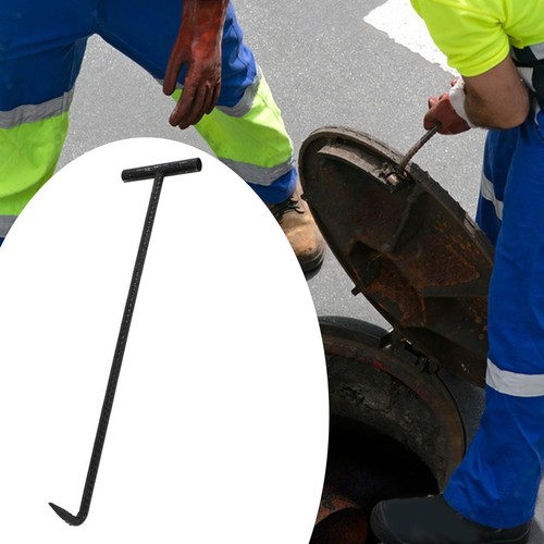 Manhole Hook Tool Steel Save Labors Open Manhole Cover Lid Opener Hook ...