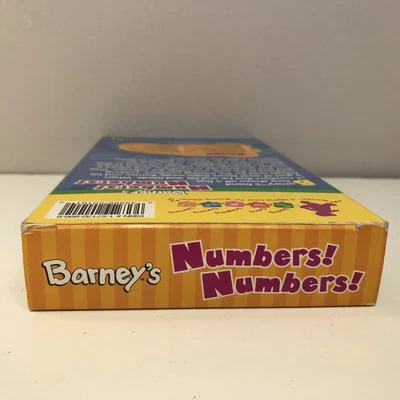 Barney Numbers Numbers VHS Video Tape White VCR Sing Along