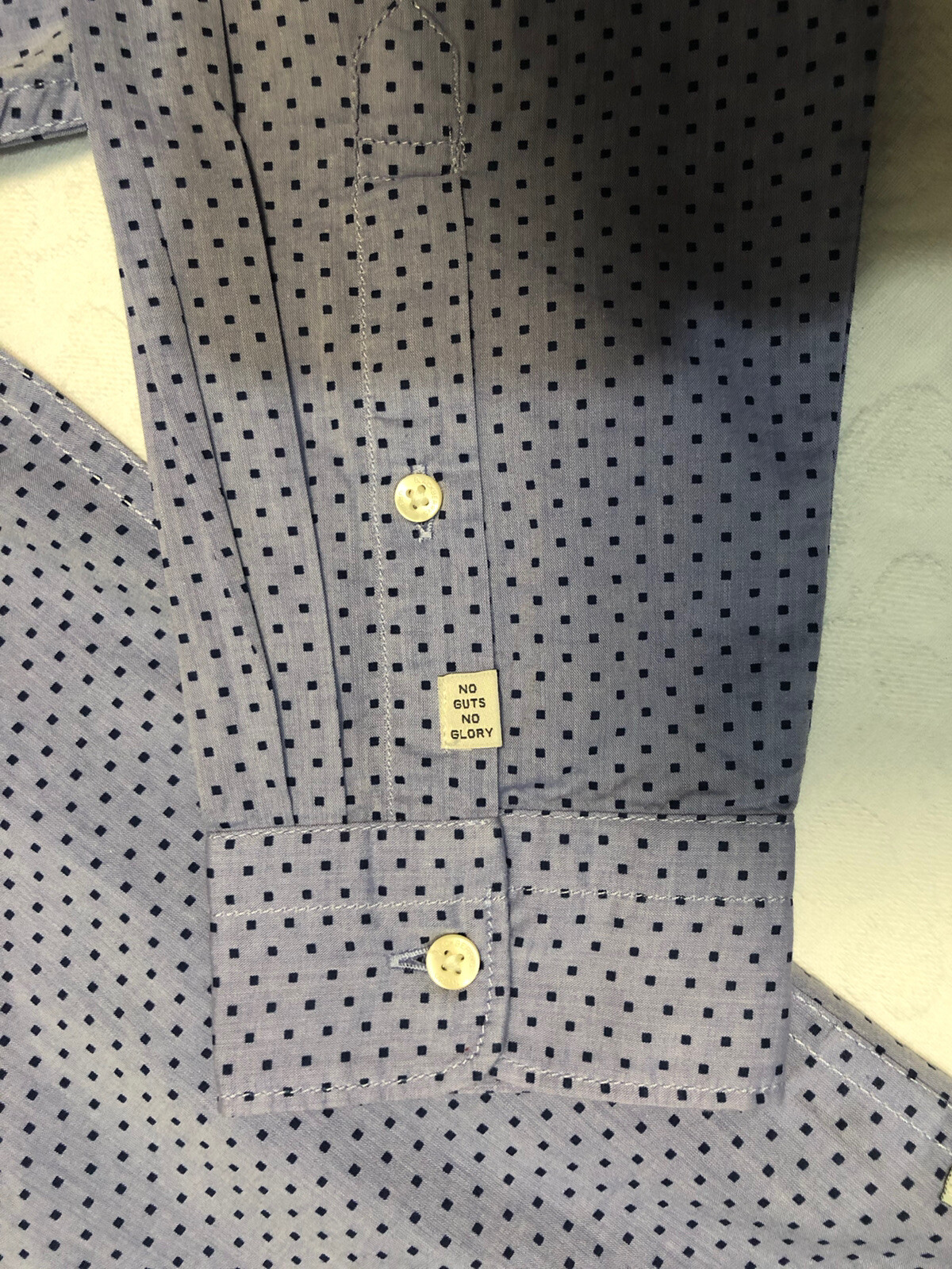 BLACKBERRYS URBAN POWDER BLUE & NAVY MENS GEO FINEST COTTON L/S SHIRT L ...