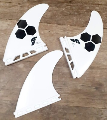 GENUINE FUTURES THERMOTECH AM2(lg) SURFBOARD FINS(5) W/ HEX KEY...5 FIN ...