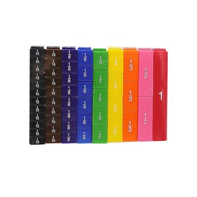 Rainbow Fraction Blocks Cube Math Education Learning Kit for Kids ...