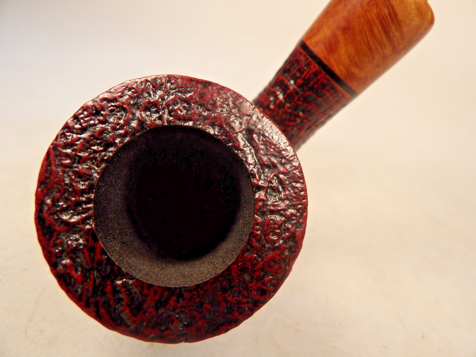 New Radice Silk Cut T/B Acrylic Stem Large Bent Briar Pipe Hand Made ...