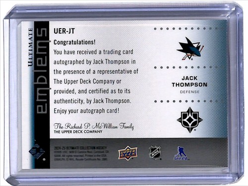2024-25 Ultimate Collection Rookie Emblems Auto Jack Thompson RC ...