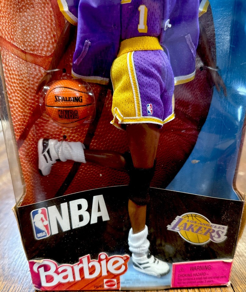 Barbie Doll NBA Los Angeles Lakers African American 1998 Authentic ...