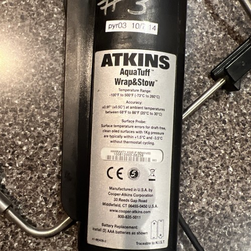 Atkins 35235 AquaTuff 352 Waterproof Thermocouple Thermometer w/surface ...