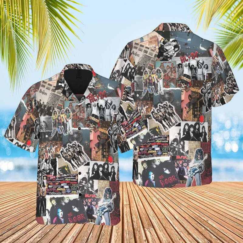 Music Rock Band Hawaiian Shirt, all 80s band, kizz, rolling stone ...
