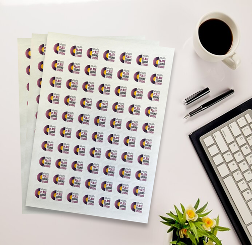 Square 25mm stickers, a4 sheets, personalised stickers, matte finish ...