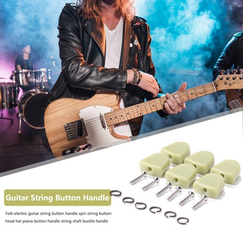 Plastic Folk Guitar Tuning Pegs Keys Caps Kit String Tuners Knobs ...