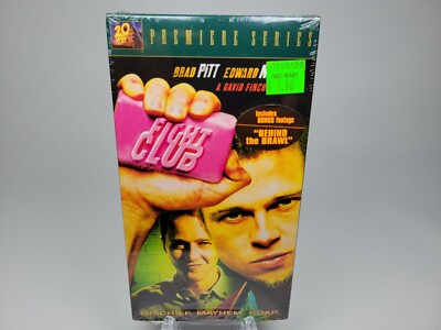 Fight Club VHS, 2002 FACTORY SEALED WATERMARK Bonus Footage "Behind the ...