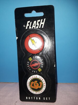 The FLASH 3 Button Set DC Comics Pin back - Collectibles | eBay