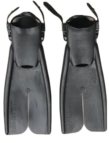 Apollo Bio-Fin Pro Size L Split Fin Open Back Scuba Swim Fins-Navy Seal ...